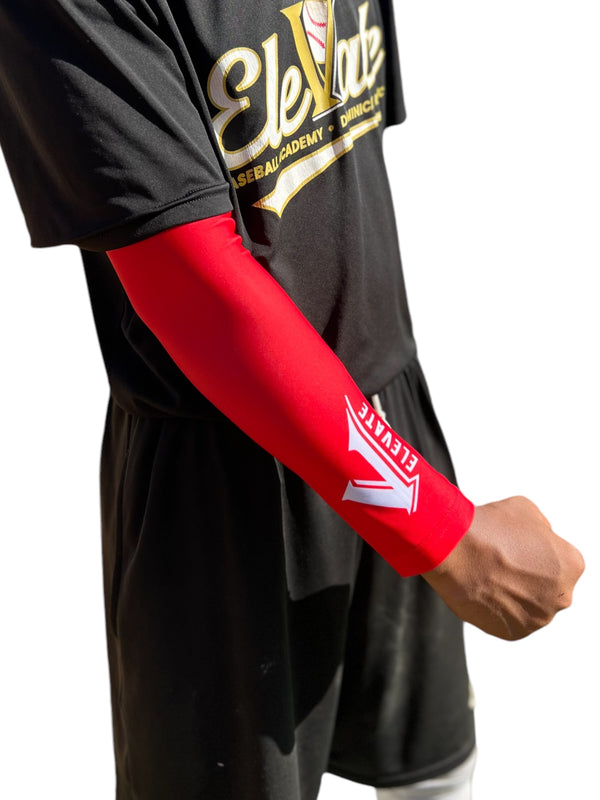 Premium Compression Arm Sleeve - RED - Elevate Sports